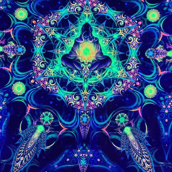 UV Canopy, Psychedelic Psytrance Deco, Lycra Blacklight Decoration ...