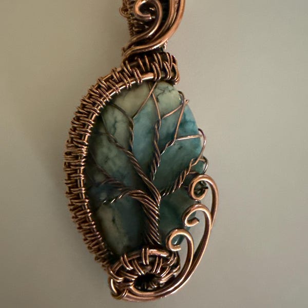 Kashmir Red Ruby Pendant Copper Wire Wrapped Gemstone Pendant Copper ...