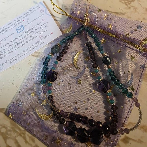 Custom Smokey Quartz Crystal, Amethyst & Pearl Phone Case, High End ...