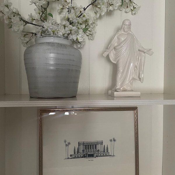 Saint George Temple Wall Art, LDS Art, 11x14, 8x10 Print, Artwork, Pen ...