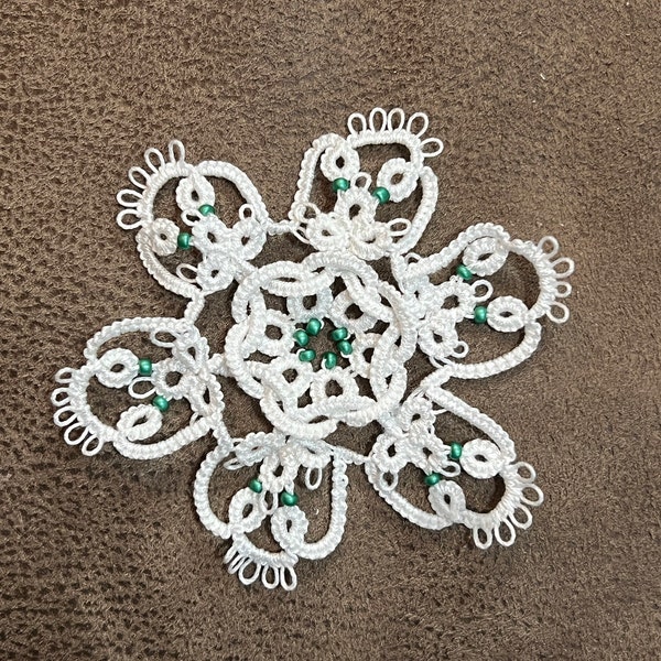 Gabrielle Tatted Doily Pattern Visual E Pattern 15cm Coaster Frivole Pattern Pdf Digital