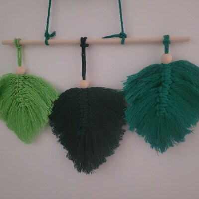 DIY Leaf Macrame Wall Hanging Kit With Video Tutorial Make Your Own ...
