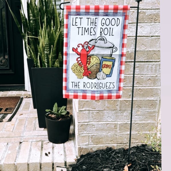 Burlap Lobster Flag ENJOY Garden Flag,Lobster Clam Bake Summer Flag ...