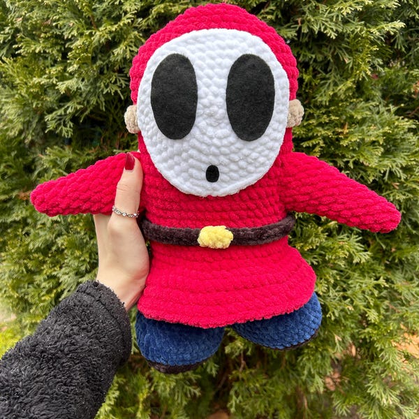 Shy Guy Mario Video Game Amigurumi Crochet Pattern | Amigurumi Crochet ...