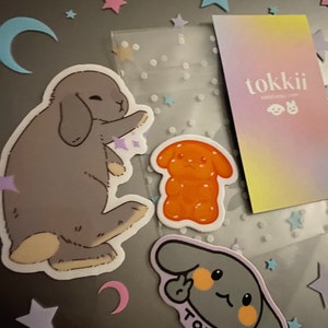 Lop Bunny Sploot Sticker Waterproof Glossy Vinyl Sticker | Etsy