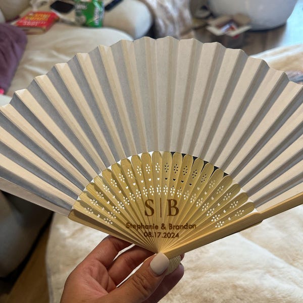 Wedding Colored Fan in Bulk Rustic Fan Custom Wedding Favor Fan ...