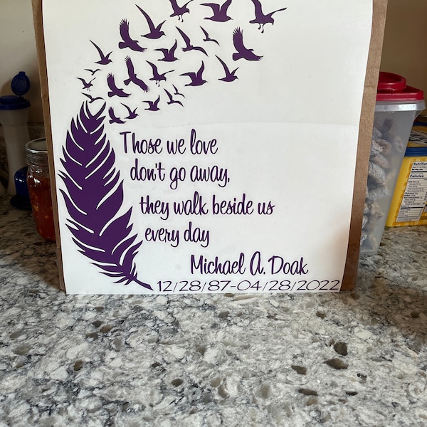 In Memory Car Decal, Memorial Car Decal, in Loving Memory Car Decal ...
