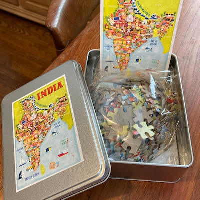 India Map Jigsaw Puzzle. Premium Hand Made 300 Piece 40x28cm Jigsaw ...