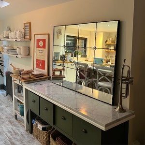 Beautiful French Cafe Mirror With Metal Flowers - Etsy