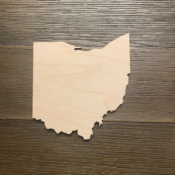 Ohio Unfinished Wood Cutout Shape - Laser Cut DIY Craft Bulk Wholesale ...