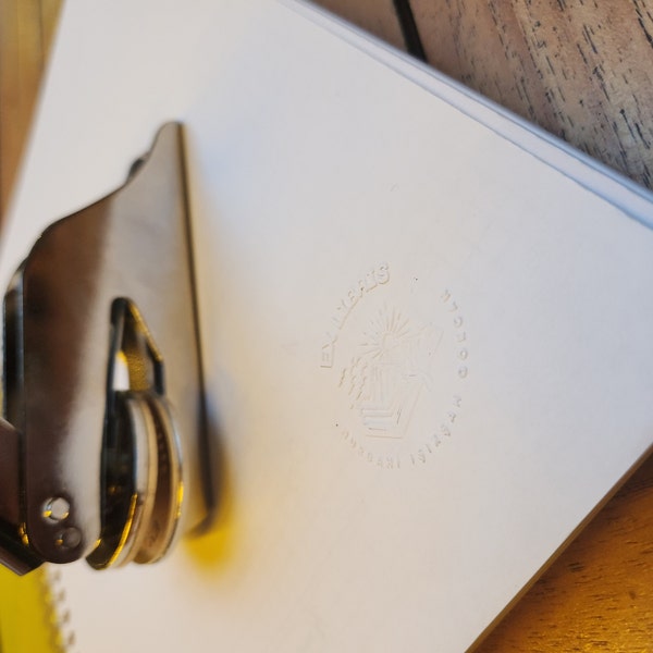 Custom Book Stamp/ 36 Designs/ Custom Embosser/ From the Library of ...