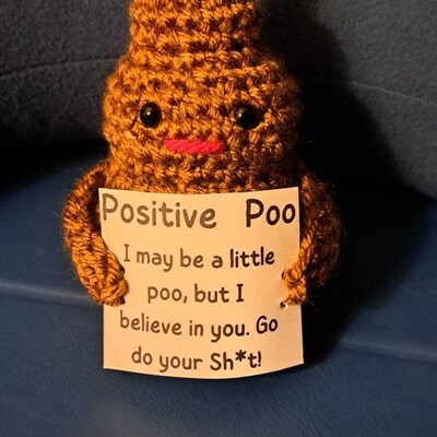 Crochet Poo Pattern With Poo Quote, US English Terms, Handmade Funny ...