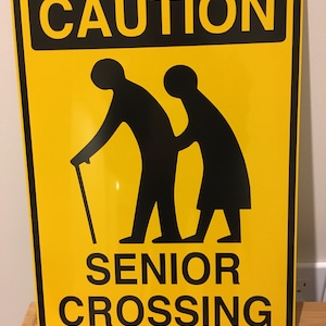 Personalized Old People Crossing Sign - Etsy