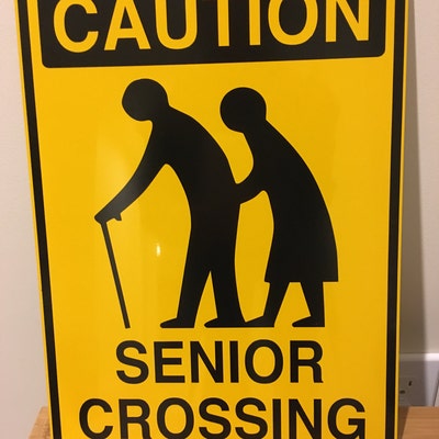 Personalized Old People Crossing Sign - Etsy