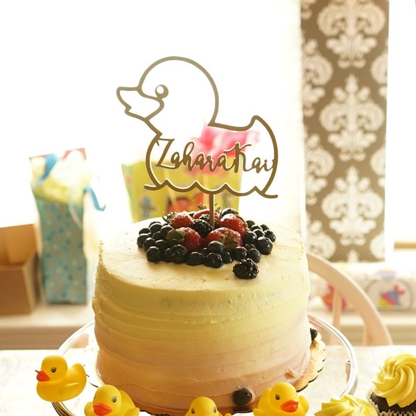 Duck Cake Topper, Rubber Ducky Cake Topper, Kid's Cake Toppers, First ...