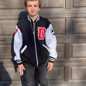 Personalized Kids Varsity Jacket Custom Letterman Jacket - Etsy