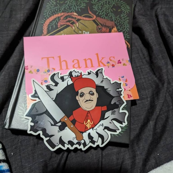 Cardinal Copia Band Ghost Plushia Knife Vinyl Glossy Bumper Sticker ...