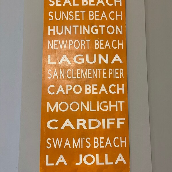 Huntington Beach ~coordinates Sign~ Wood Sign - Etsy