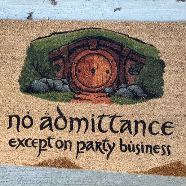 No Admittance Except on Party Business Door Mat, Lord of the Ring ...