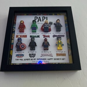 Father's Day Superhero Frame Superhero Father's Day - Etsy