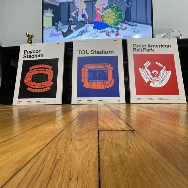 Kansas City Chiefs Poster, Arrowhead Stadium Print, Mid Century Modern ...