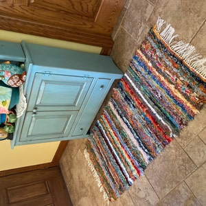 Handwoven Amish Rag Rug 46" X 26" - Etsy