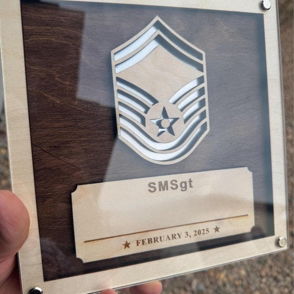Air Force Promotion Gift Plaque, Personalized USAF Promotion Gift for ...