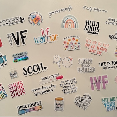 IVF Sticker 20 Pack Infertility Planner Fertility Journal Gifts ...