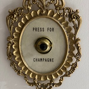 Press for Champagne Framed Vintage Button Ringing Version - Etsy