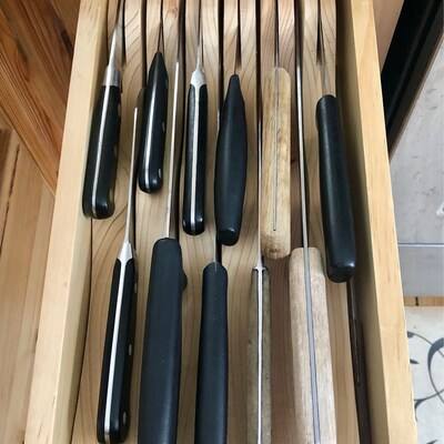 Custom Knife Block Storage Drawer Insert - Etsy