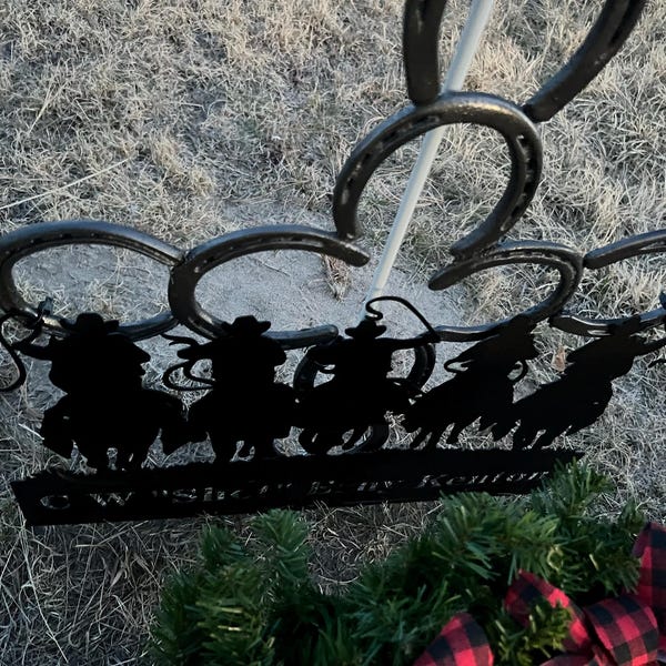 Western Cowboy Posse Monogram - Western Riding Cowboys Metal Sign - Etsy