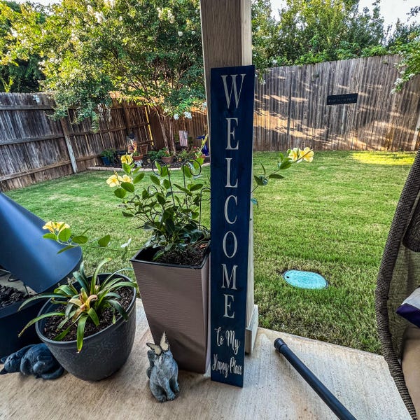Hello Cursive Welcome Porch Sign, Summer Sign, Spring Sign, Modern ...