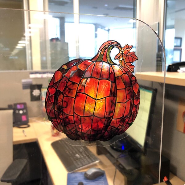 Werewolf Stained Glass Window Cling Werewolf Window Film Werewolf ...