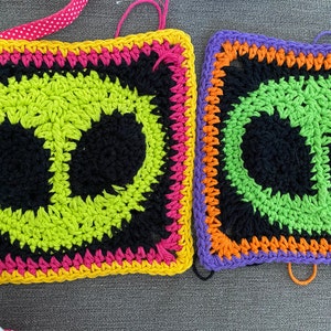 Alien Head Granny Square - Etsy Australia