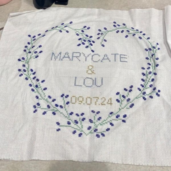 Wedding Modern Cross Stitch Pattern, Personalized Counted Cross Stitch ...