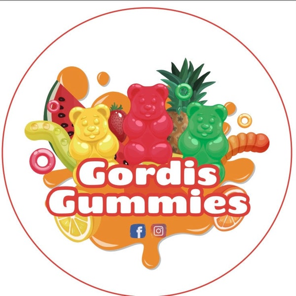 Custom Circle Chamoy Gummy Labels, Personalized Stickers - Etsy