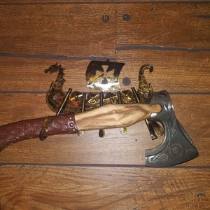 Viking Axe Wall Mount drakkar Axe Holder Axe Steel Hanger | Etsy