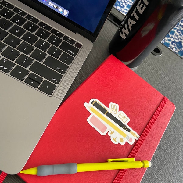 Pencil Vinyl Sticker, Modern Laptop Sticker, Cute Water Bottle Sticker ...