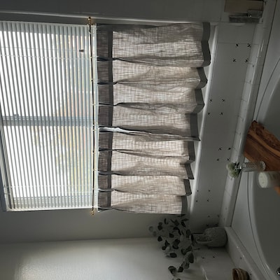 Pleated Lynn Block Print Cafe Curtain , Tier Curtains, Kitchen Curtains ...