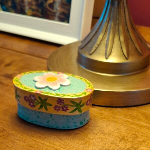 Hand-painted Tiny Dandolo Black and White Cat Box - Etsy UK