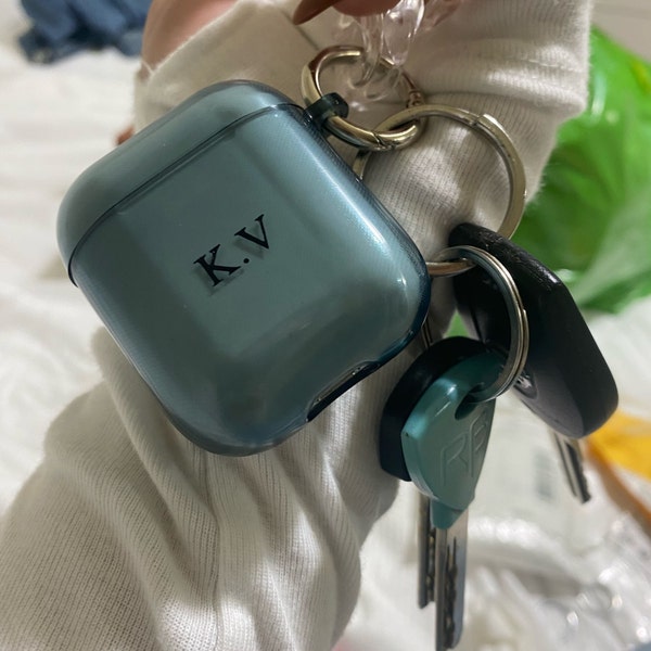 Vegan Leather Personalized Airpods Case With a Strap AirPod Cover ...