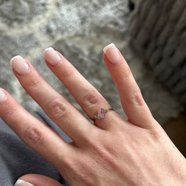 Custom Crystal Ring Handmade With Real Crystals you Choose the Crystals ...