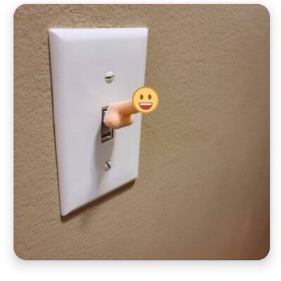 Set of 2 Novelty Light Switch Caps, Penis With Balls Prank Gag Gift ...