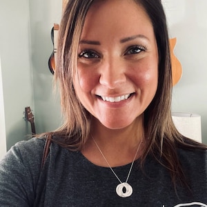 14K Gold Multi Circle Name Necklace, Silver Family Name Engraved ...