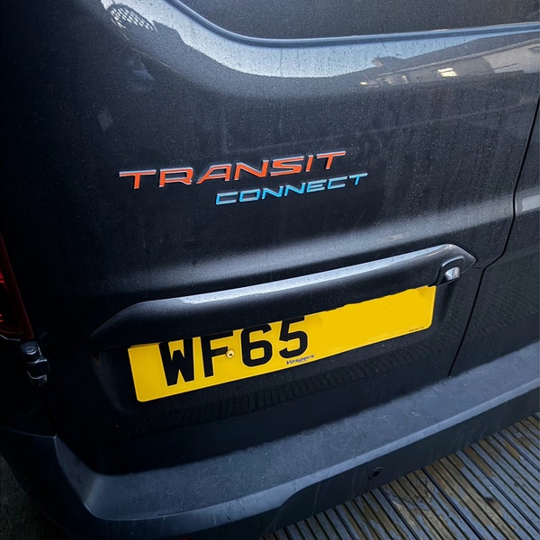 Transit Custom Badge Inlays Insert Back Door Vinyl Graphics Colour ...