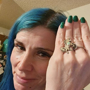 Aura Opal Magic Stackable Ring - Etsy