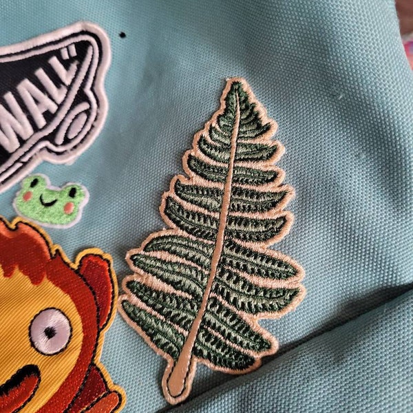 Fern Embroidered Iron-on Patch | Nature Patch | Leaf Patch | Plant ...