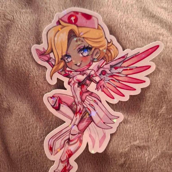 Mercy Zombie Doctor Overwatch 2 Sticker | 4" Chibi Mercy | FANMADE Ow2 ...