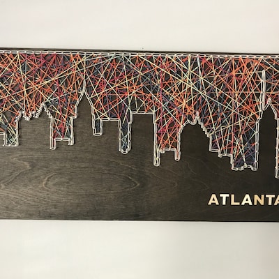 Atlanta Art Atlanta Skyline String Art Atlanta Skyline - Etsy