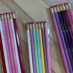 Personalized Pencil Set Custom Pencils Engraved With Foil Stamped Gift ...